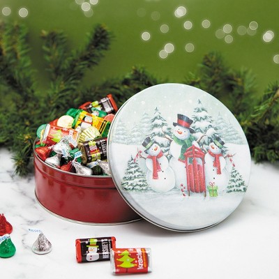 Christmas Candy Gift Tin With Chocolate Lindor Truffles By Lindt Large ...