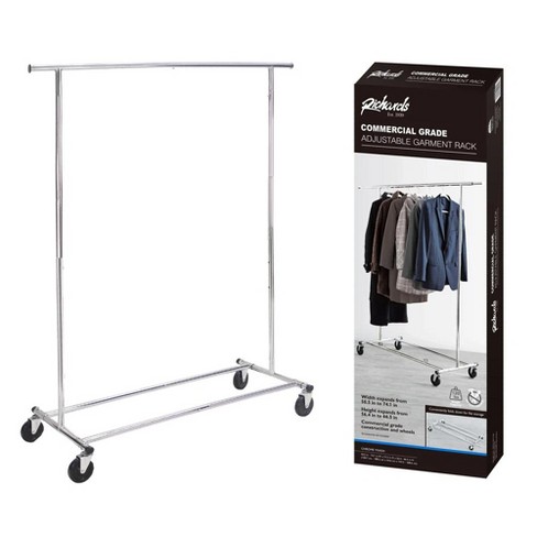 J V TEXTILES Adjustable Rolling Garment Rack