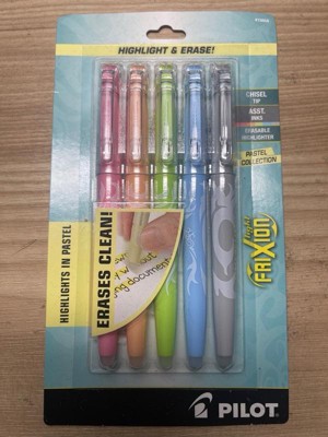 Pilot 5ct Frixion Light Pastel Erasable Highlighters Chisel Tip ...
