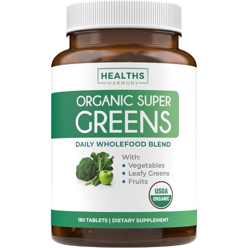 Organic Super Greens Tablets, Complete Superfood Supplement For Super ...