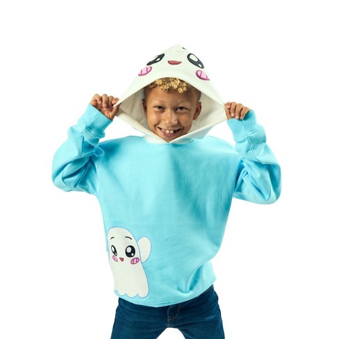 Lankybox Ghosty Long Sleeve Boy's Blue Cosplay Hoodie-6/7 : Target