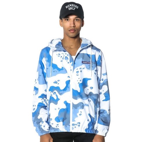 Men's Members Only Windbreaker Jacket-blue-medium : Target