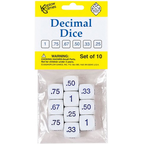 Koplow Games Decimal Dice, Set Of 10, 4 Packs : Target