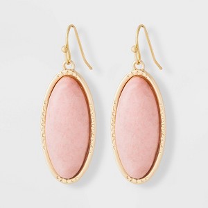 Western Oval Drop Earring With Semi Precious Stone - Universal Thread ...