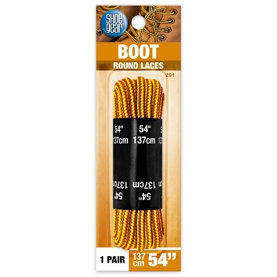 Shoe Gear Round Boot Laces - Brown/yellow 54" : Target