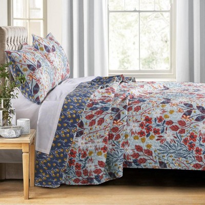 Barefoot Bungalow Perry Reversible 3-Piece Quilt & Pillow Sham Set ...