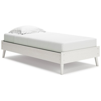 Twin Aprilyn Platform Bed White: Sleek, No Box Spring Needed ...