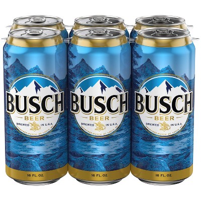 Busch Beer - 6pk/16 Fl Oz Cans : Target