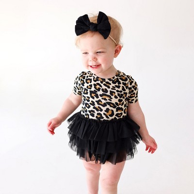 Toddler Lana Leopard Tulle Tiered Bodysuit Dress - Posh Peanut : Target