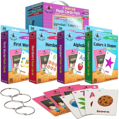 Bright Creations 3-pack First Words Alphabet Numbers Flash Cards Total ...