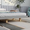 Floating Metal Bed Frame, Heavy Duty Modern Platform With Smart Led ...