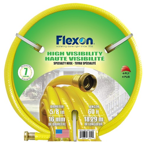 Flexon 5/8" X 60ft Yellow High Visibility Garden Hose : Target