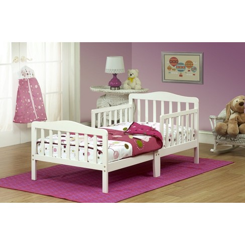 Orbelle Contemporary Solid Wood Toddler Bed - White : Target