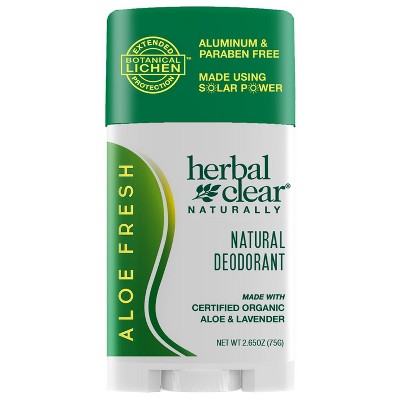 Herbal Clear Naturally Aloe Fresh Deodorant 2.65 Oz Stick : Target
