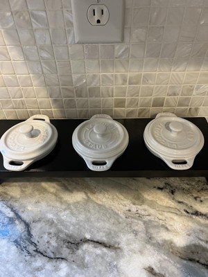 Staub Ceramic 3-pc Mini Round Cocotte Set - White : Target