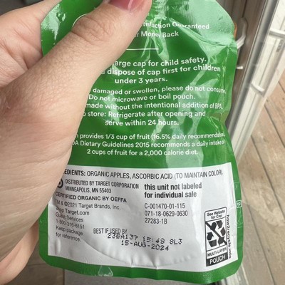 Organic Applesauce Pouches - Unsweetened Apple - 12ct - Good & Gather ...