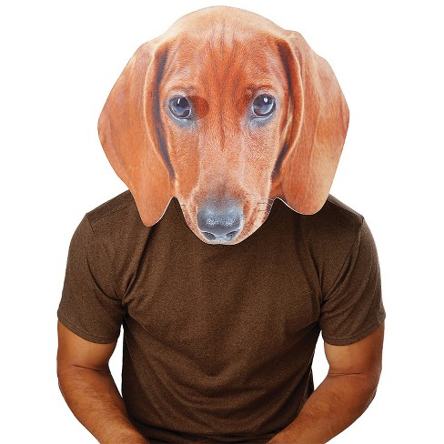 Seasons Usa Adult Pets Life Dog Costume Mask - 18 In. - Brown : Target