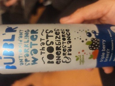 Bubbl'r Triple Berry Breez'r Antioxidant Sparkling Water - 6pk/12 Fl Oz Can : Target