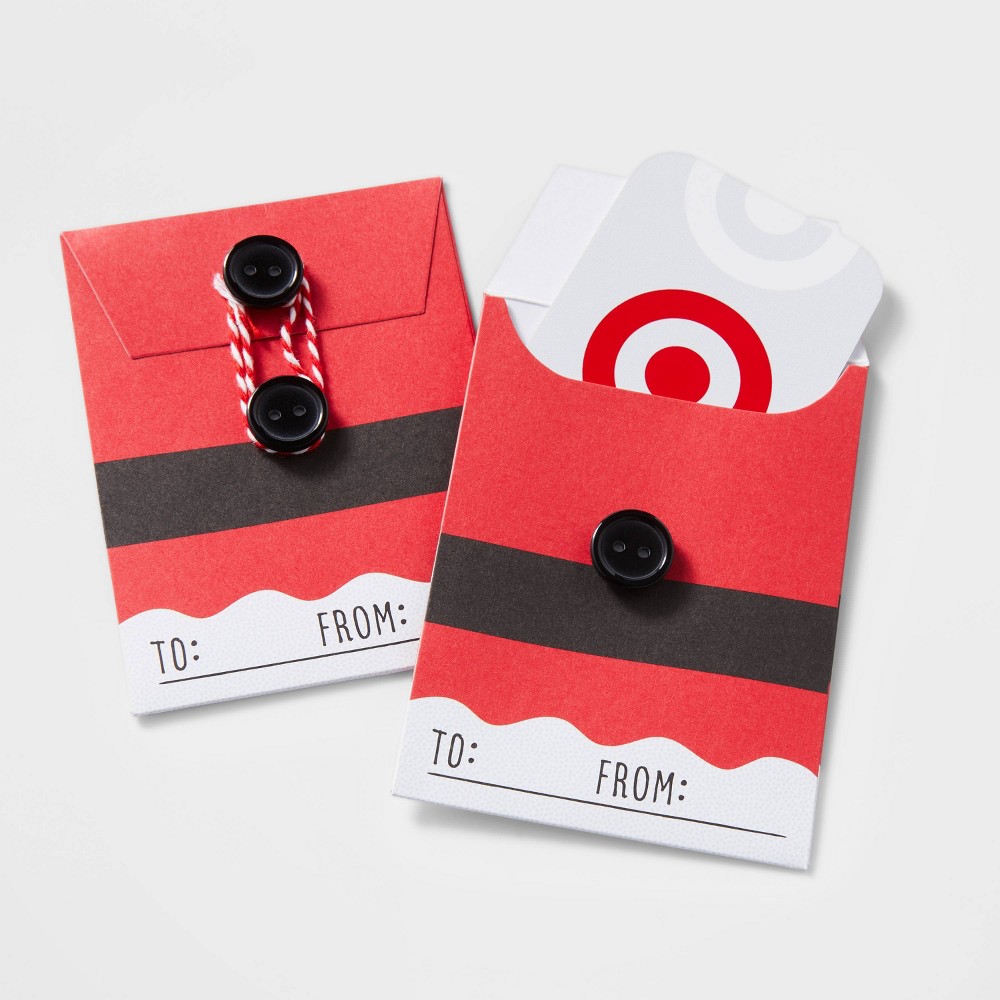 2ct Santa Belt Envelopes Gift Card Holder - Wondershop