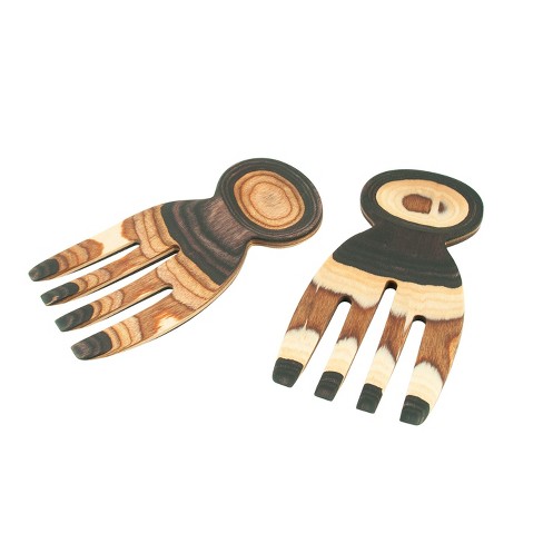 Island Bamboo Pakkawood Salad Hands, Natural : Target