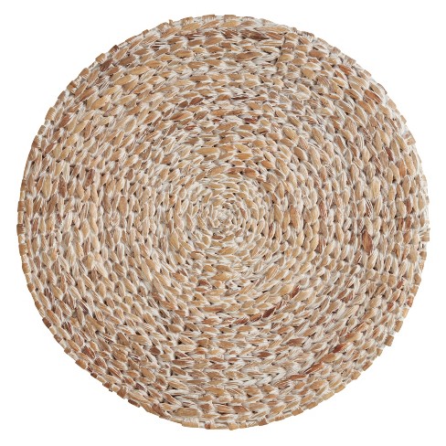 Saro Lifestyle Rustic Table Mats With Water Hyacinth Woven Design ...
