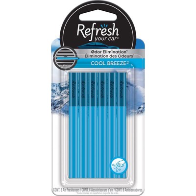 Refresh Your Car! Cool Breez Scent Car Vent Clip Solid 6 Pk : Target