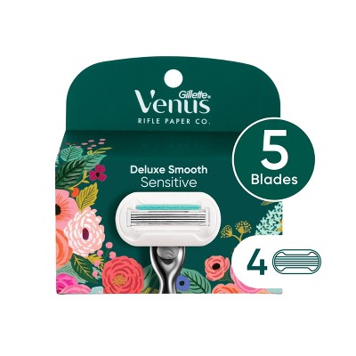 Rifle Paper Co. + Venus Deluxe Smooth Sensitive Razor Blade Refills ...