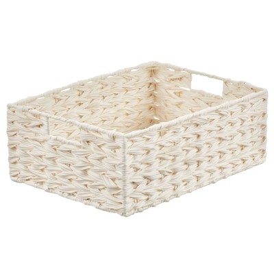Mdesign Woven Farmhouse Kitchen Pantry Food Storage Bin Basket Box ...
