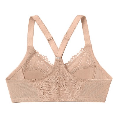 Glamorise Womens Front-closure T-back Wonderwire Underwire Bra 1246 ...