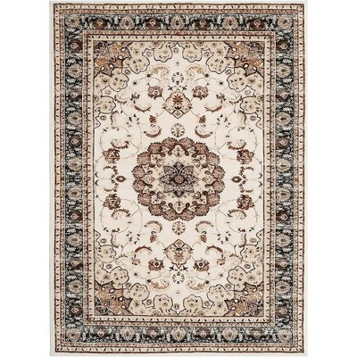 Whizmax 3x5ft Floral Print Beige Area Rugs --washable Boho Rug, Non ...