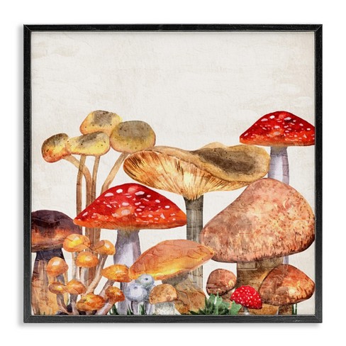 Stupell Industries Rustic Woodland Mushrooms, 24" X 24" : Target