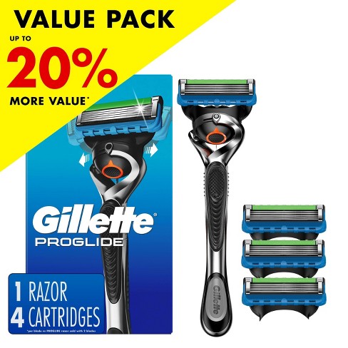 Gillette Proglide Razor For Men - Handle + 4 Blade Refills : Target