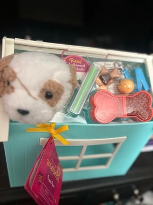 Our Generation Puppy Place Pet Dog Plush & Dog House Accessory Set For ...