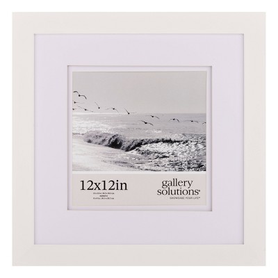 Snap 12"x12" Wide Double Mat 8"x8" Photo Frame White : Target