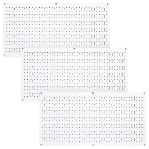 Wall Control 32" X 16" Horizontal Modular Metal Pegboard Standard Tool ...