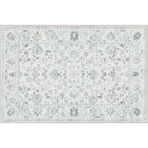 Well Woven Elle Basics Silk Ivory 2'x3' - Non-slip Rubber Backed ...