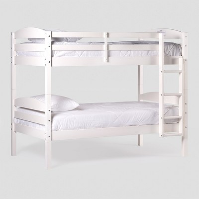 Twin Over Twin Solid Wood Kids' Bunk Bed Off-white - Saracina Home : Target