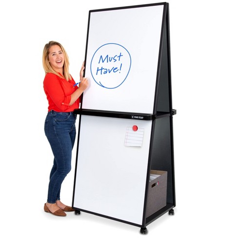 Mobile Whiteboard | Double-sided Dry Erase Board - White : Target