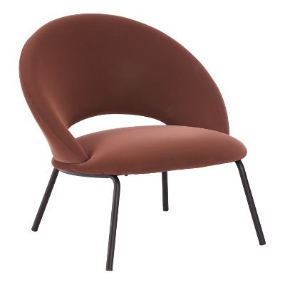 HomeStock 29.5 in H Brown Finish Round Wood Frame Straight Armchair ...