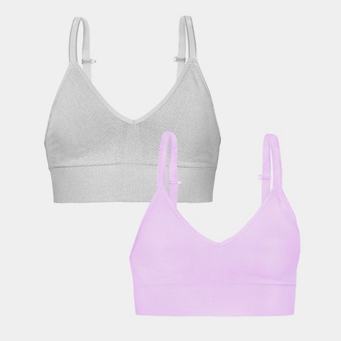 A Fresh Collection Juniors So Comfy Seamless Bralette 2 Pack Heather ...