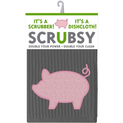 Mu Kitchen Scrubsy Dish Cloth And Scrubber, Pig : Target