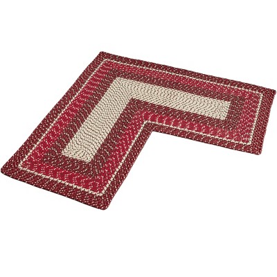 Collections Etc Braided Basic L-shaped Corner Rug 48" X 48" Corne ...