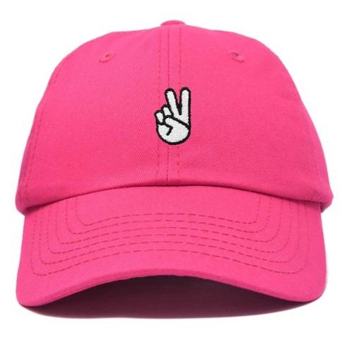 Dalix Peace Sign Embroidered V Cotton Dad Hat Baseball Cap Adjustable ...