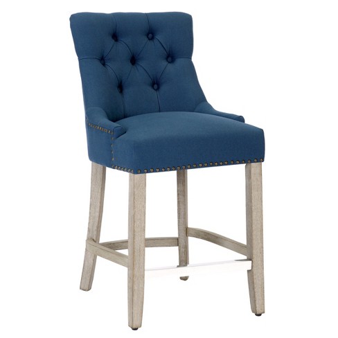 Westintrends 24" Linen Fabric Tufted Buttons Upholstered Wingback ...