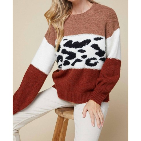 Women's Color Block Sweater - Entro : Target