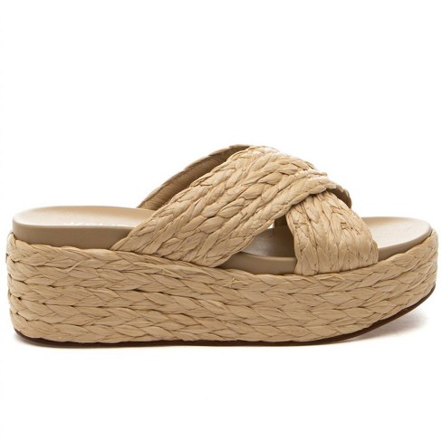 Women's Quiver Natural Raffia Wedge - J/slides : Target
