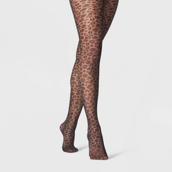 Women's Floral Back Tights - A New Day™ Black : Target