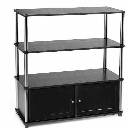 Highboy Tv Stand For Tvs Up To 40" Black - Breighton Home: Storage ...
