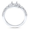 Pompeii3 1/2ct Cushion Halo Diamond Engagement Ring Setting Semi Mount 14k White Gold - Size 6.5 ...