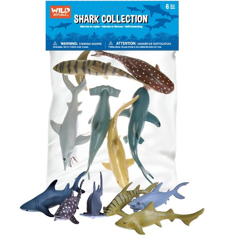 Wild Republic Polybag Shark Figurines, 6 Pieces : Target